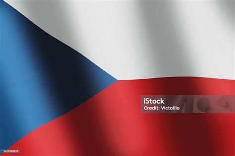체코 국기 체코 레드 화이트 블루 삼색 깃발과 배너 또는 배경에 대한 부드러운 바람 파동 국가 상징 깃발에 파도가 파문을 일으킨다 0명에 대한 스톡 벡터 아트 및 기타