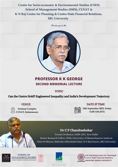 cses india on linkedin we extend our invitation to the professor k k george second memorial…