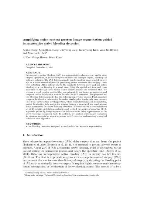Pdf Amplifying Action Context Greater Image Segmentation Guided