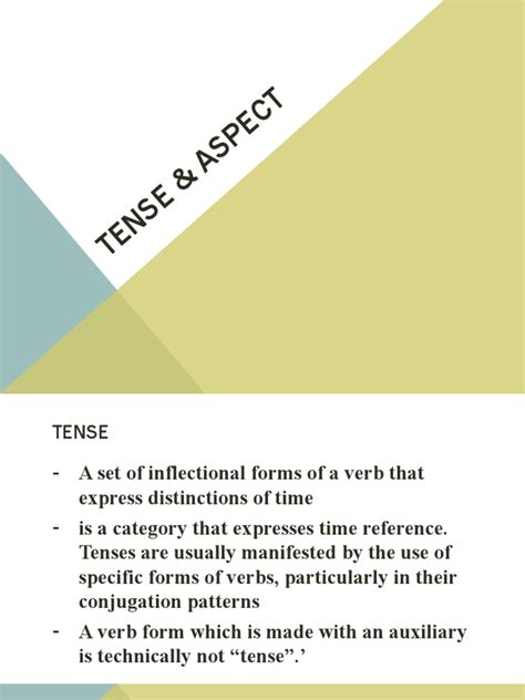Tense Aspect Pdf Grammatical Tense Verb
