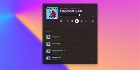 Musix Player Component Figma