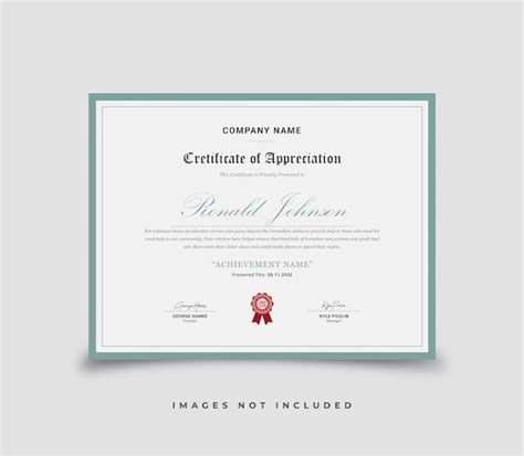 Premium Vector Vector Certificate Template