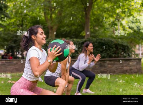 Latin Girl Doing Sports In A Green Park Lifestyle A Healthy Life