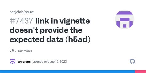 Link In Vignette Doesnt Provide The Expected Data H5ad · Issue 7437 · Satijalabseurat · Github