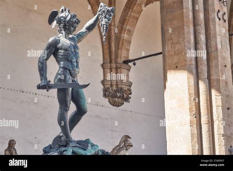 Bronze Statue Of Perseus With The Head Of Medusa Masterpiece By Benvenuto Cellini In Florence