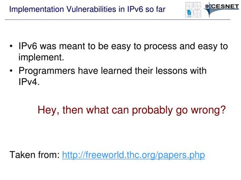 PPT IPv6 Security Issues IPSec Does Solve Everything PowerPoint Presentation ID 5747881