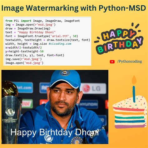 Happy Birthday Ms Dhoni Rpythonclcod