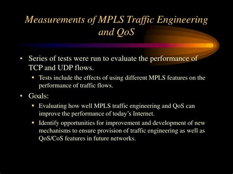 Ppt Performance Measurements Of Mpls Traffic Engineering And Qos Powerpoint Presentation Id