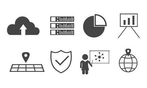 Data Analytics Icon Set Big Data Analysis Technology Symbol 46342600