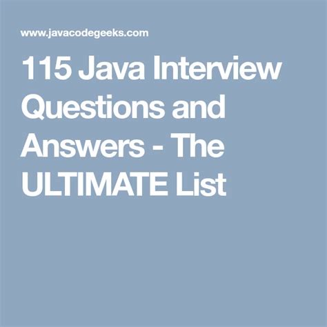 150 Java Interview Questions And Answers Java Code Geeks 2023