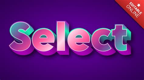 Select Text Effect Generator