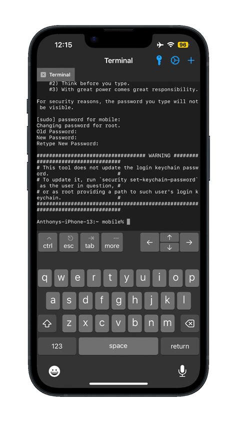 How To Change The Root User Password On A Rootless Jailbreak With NewTerm