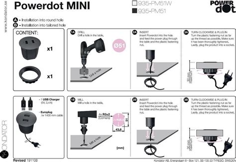 Powerdot Mini Mm Dubbele Inbouw Usb Lader Zwart Bol Com