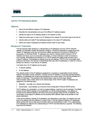 Fillable Online IP Addressing Basics From Cisco Lab IP Addressing Fax Email Print