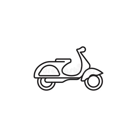 Scooter Bike Icon Thin Line Art Isolated Stock Vector Illustration Of Vector Cycle 340580361