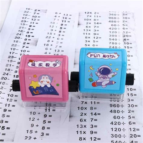 Stationery Multiplication Teacher Supplies Number Rolling Stamp Math Practice Roller Arithmetic