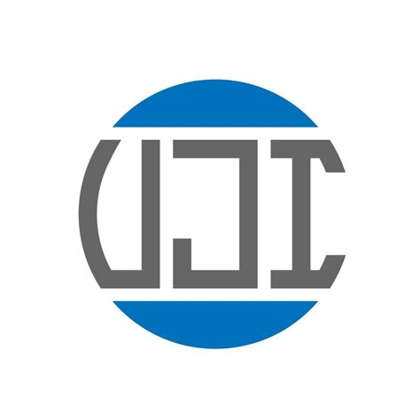 Uji Brief Logo Ontwerp Aan Wit Achtergrond Uji Creatief Initialen