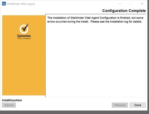 Below Error Is Observed During The Webagent Configuration