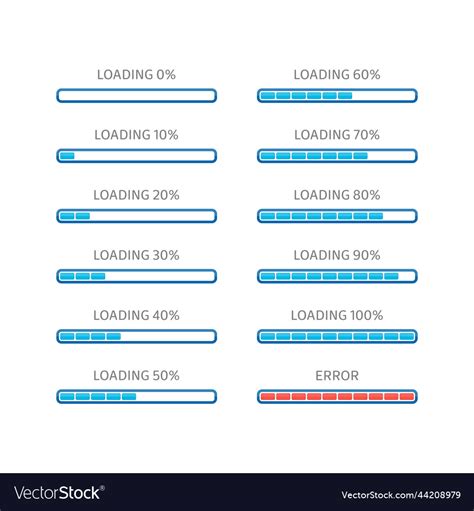 Loading Bar Royalty Free Vector Image Vectorstock