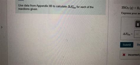 Solved Use Data From Appendix IIB To Calculate AS For Each Chegg Com
