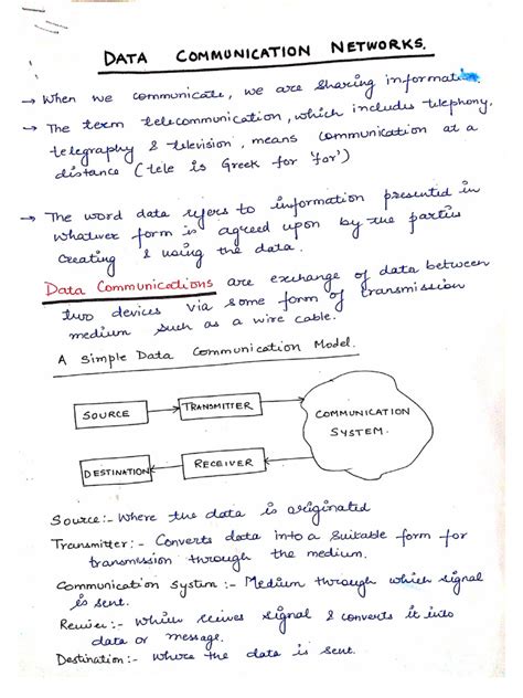 Data Communication Networks Unit 1 Notes Pdf