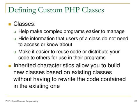 Ppt Developing Object Oriented Php Powerpoint Presentation Free