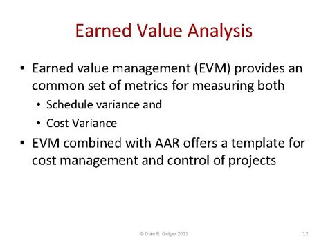Calculate Schedule And Cost Variances With Earned Value
