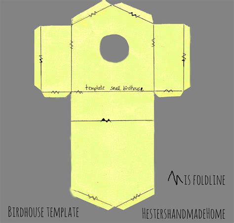 Paper Bird House Template