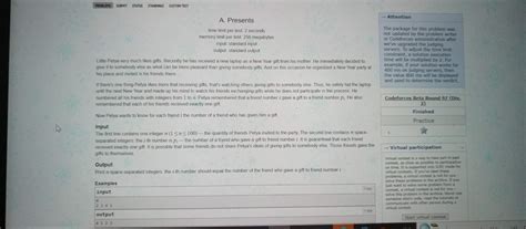 Solved A ﻿presentstime Limit Per Test 2 ﻿secondsmemory