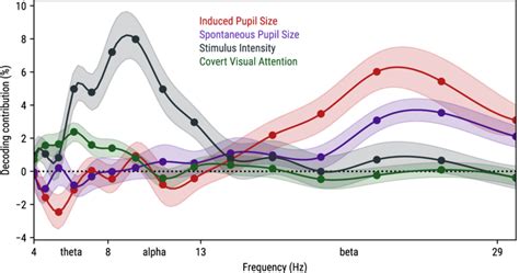 contribution of frequency bands to decoding of induced differences in