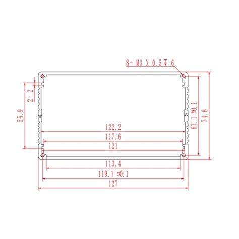 Pcb Enclosure Box Aluminum Casing 127w25h Yongucase Yongu Case