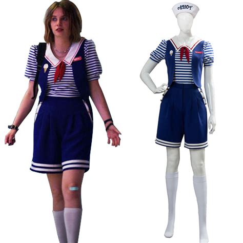 Tv Stranger Things 3 Scoops Ahoy Robin Cosplay Costume Halloween Carni