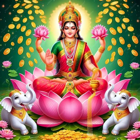 Goddess Lakshmi Devi Wallpapers Goddess Lakshmi Maa High Resolution Sitting On Lotus Design