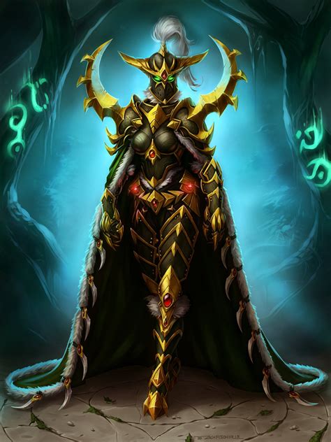 Artstation Maiev Shadowsong Redesign Zach Fischer Art Warcraft
