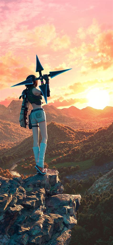 Final Fantasy Vii Rebirth Yuffie Artwork Wallpaper Cat With Monocle