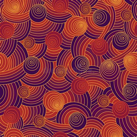 Spiral Circles Seamless Pattern Stock Vector Illustration Of Element