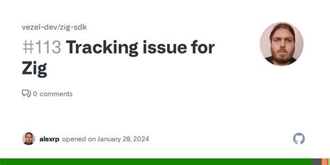 Tracking Issue For Zig Issue 113 Vezel Dev Zig Sdk GitHub