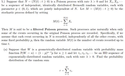 5 Suppose That Nntt≥0 Is A Poisson Process