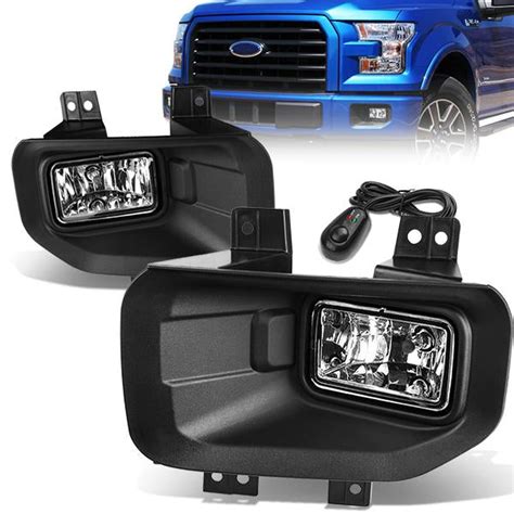 15 17 Ford F150 Clear Lens Front Driving Fog Lights Wbezel Coversw