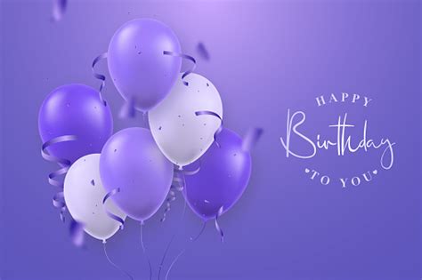 생일 축하 배너 매우 페리 배경에 헬륨으로 가득 현실적인 3d 풍선 초대 엽서 인사말 카드에 대한 벡터 템플릿 1위에 대한 스톡 벡터 아트 및 기타 이미지 Istock