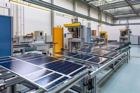 Industrial Solar Panel Manufacturing Plant With Assembly Line Stock