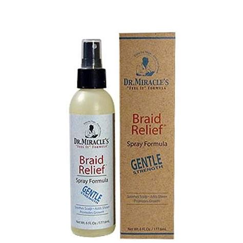 Dr Miracles Braid Relief Spray Formula Gentle 6 Oz Braid