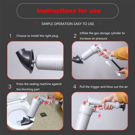 Badu Bg Уред за почистване на канали за баня Тоалетна Драг Тапа Въздушна помпа Отстраняване