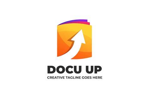 Premium Vector Document Arrow Up Logo