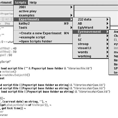 Script Menu The Scripts Menu Will Display Any Script Or Folder Placed