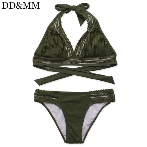 Ddandmm 2017 New Halter Bikini Set Sexy Women Swimwear Beach Brazilian
