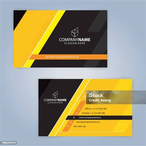 옐로우와 블랙 현대 비즈니스 카드 템플릿 일러스트 벡터 10 0명에 대한 스톡 벡터 아트 및 기타 이미지 0명 노랑 단일 이미지 Istock