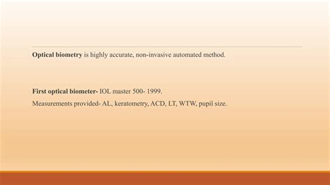 Ocular Biometry Iol Calculation Methods Pptx