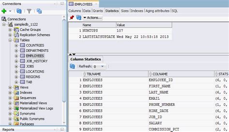 93 table compute statistics oracle