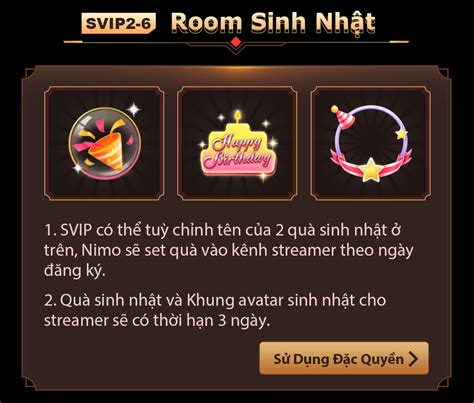 Đặc Quyền Svip Nimo